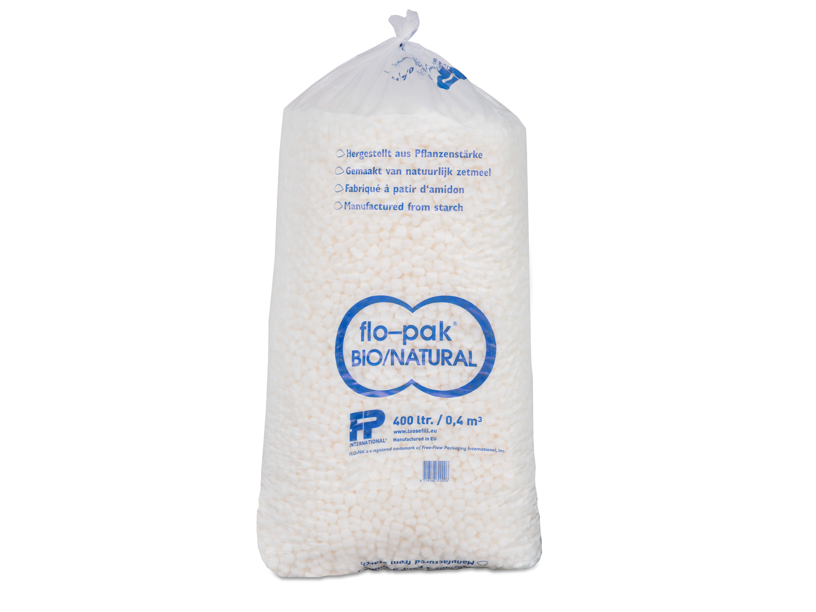 Tělíska fixační Flo-Pak Natural pytel 400 l bílá | Eobaly.cz